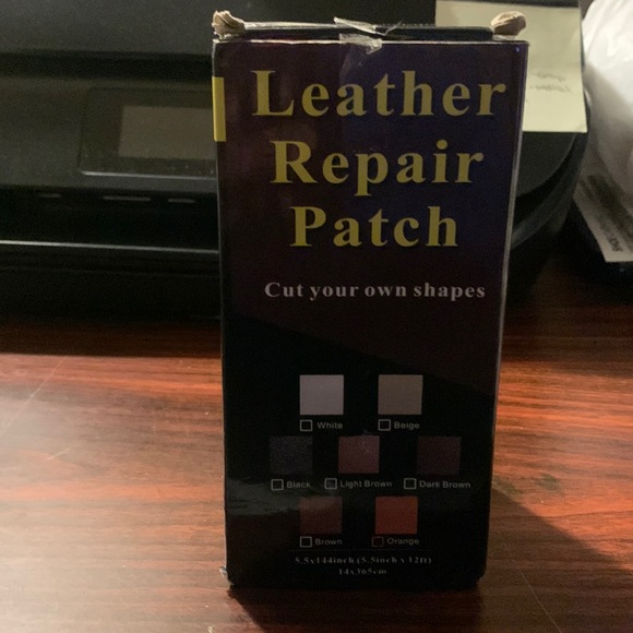 Other | Nwt Orange Leather Repair Patch Roll Cut Your Own Shapes Diy ...
